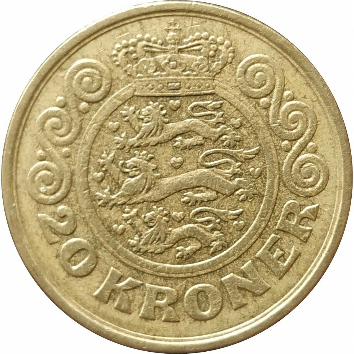 20 крон 1991 Дания из оборота