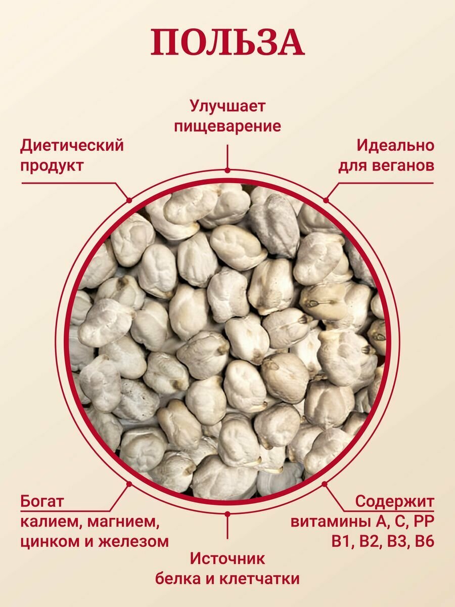 Нут Индия Гигант, для супов, вес 1кг — фото 1