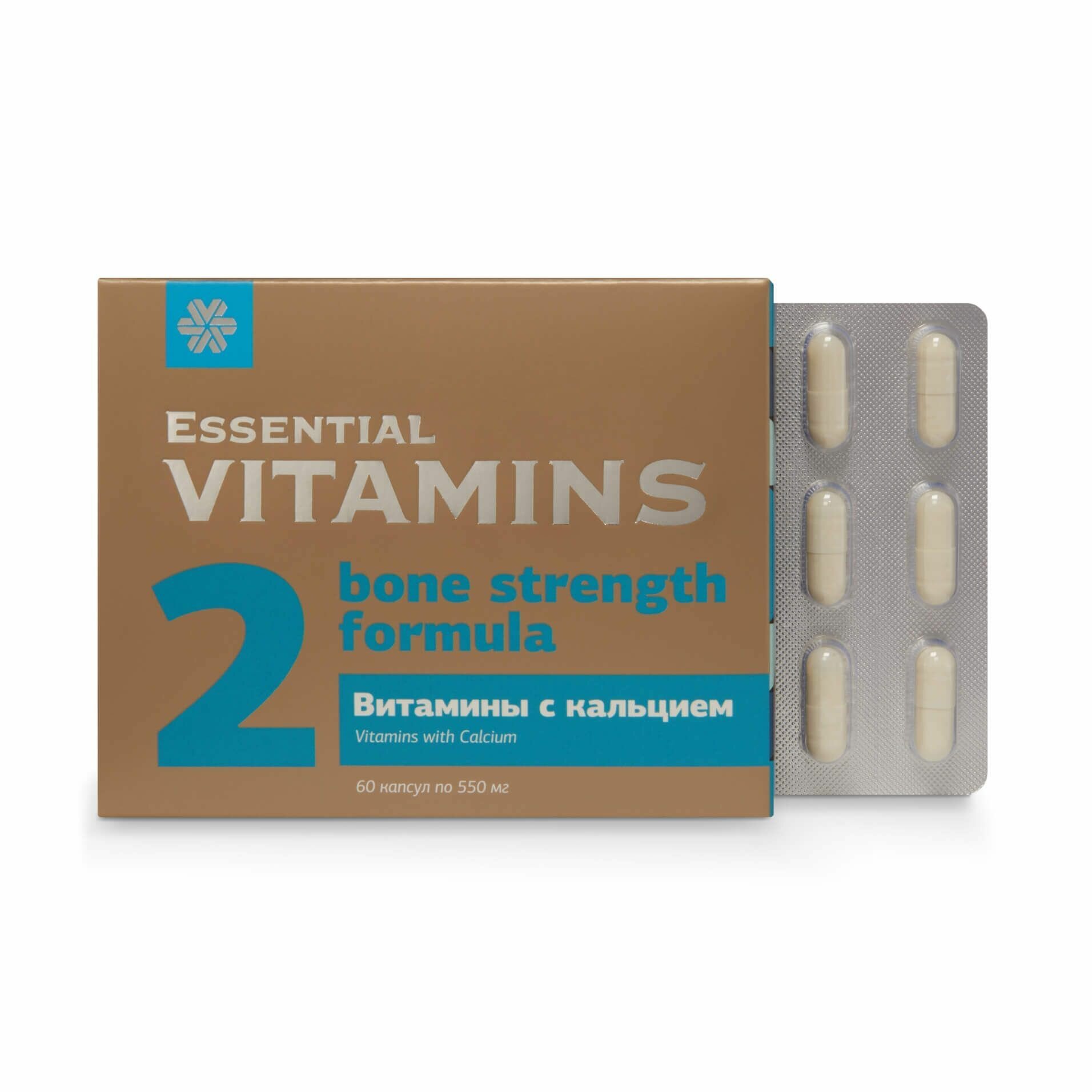 Витамины с кальцием Essential Vitamins, 60 капсул