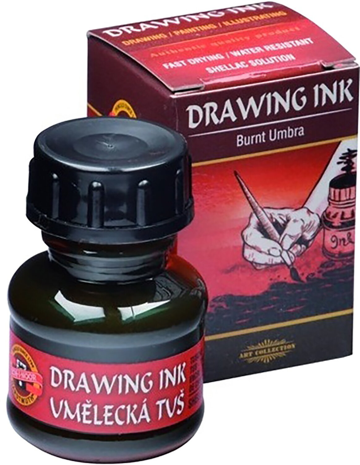 Тушь индийская, умбра жженая 2600, флакон 20гр