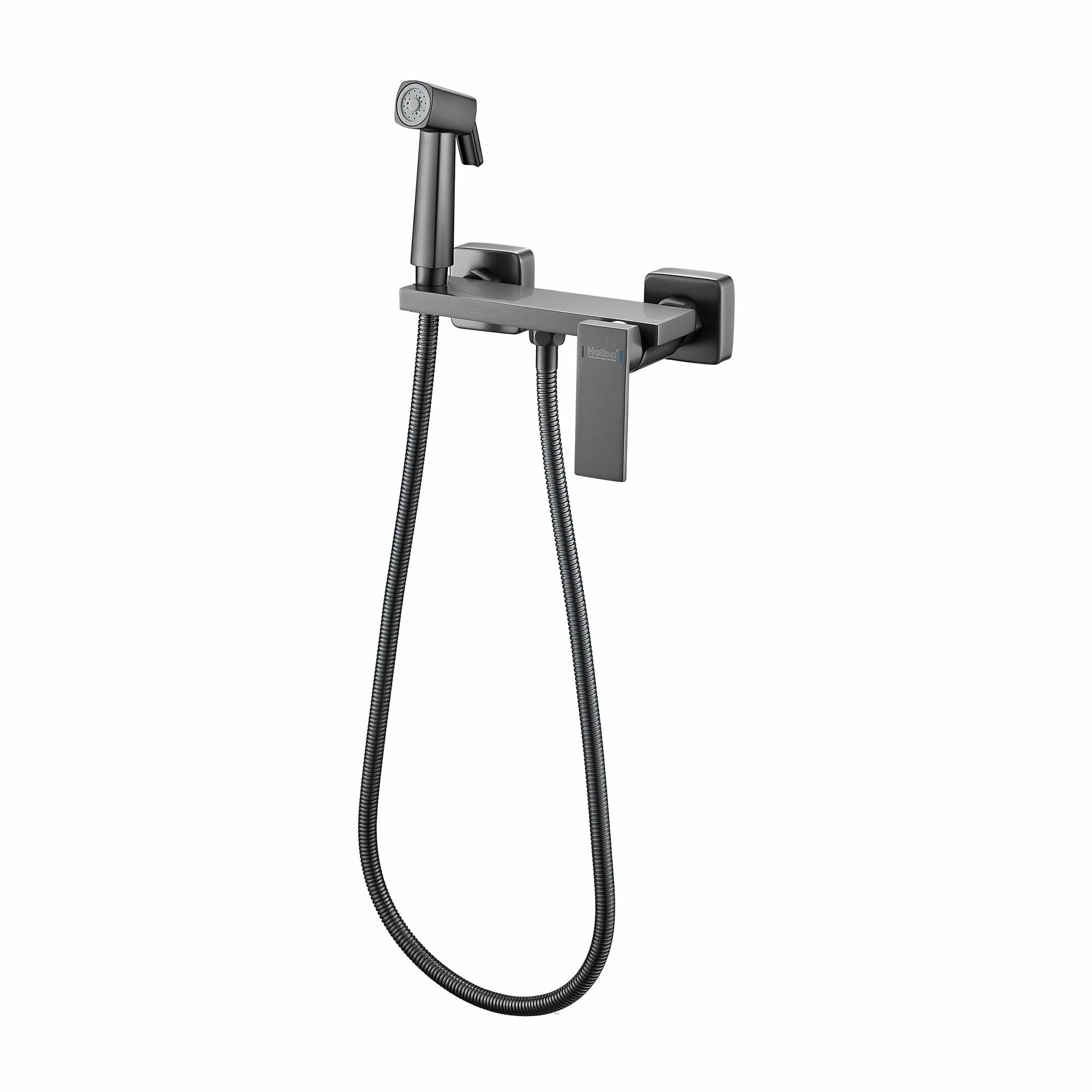 Смеситель Haiba HB5517-3 c гигиеничесим душем, графит
