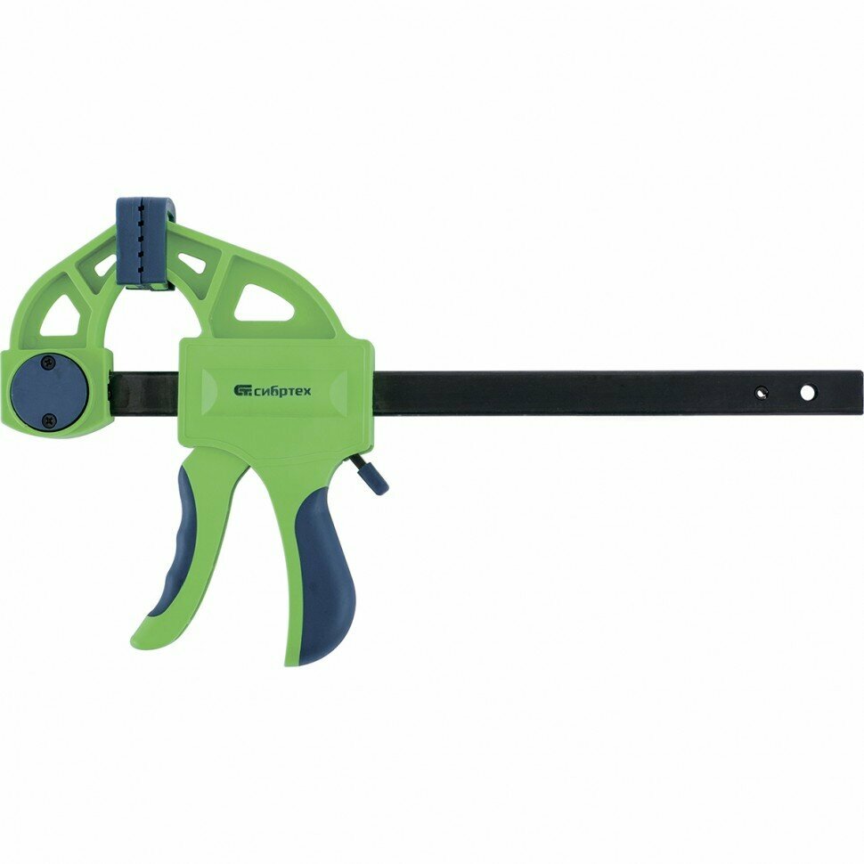Струбцина F-образная, быстрозажимная, 600х70х820 мм, пласт. корпус, фиксатор, двухкомп. рук-ка, Сибртех, 20567