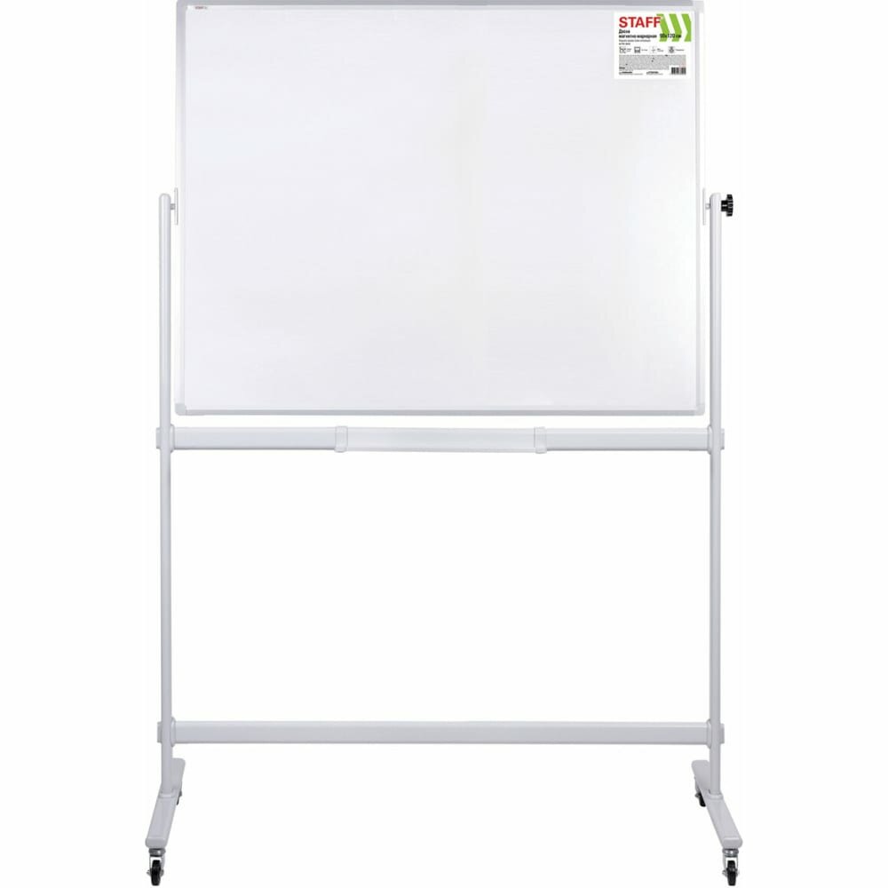 Двусторонняя магнитно-маркерная доска Staff на стенде, 90x120 см 238014