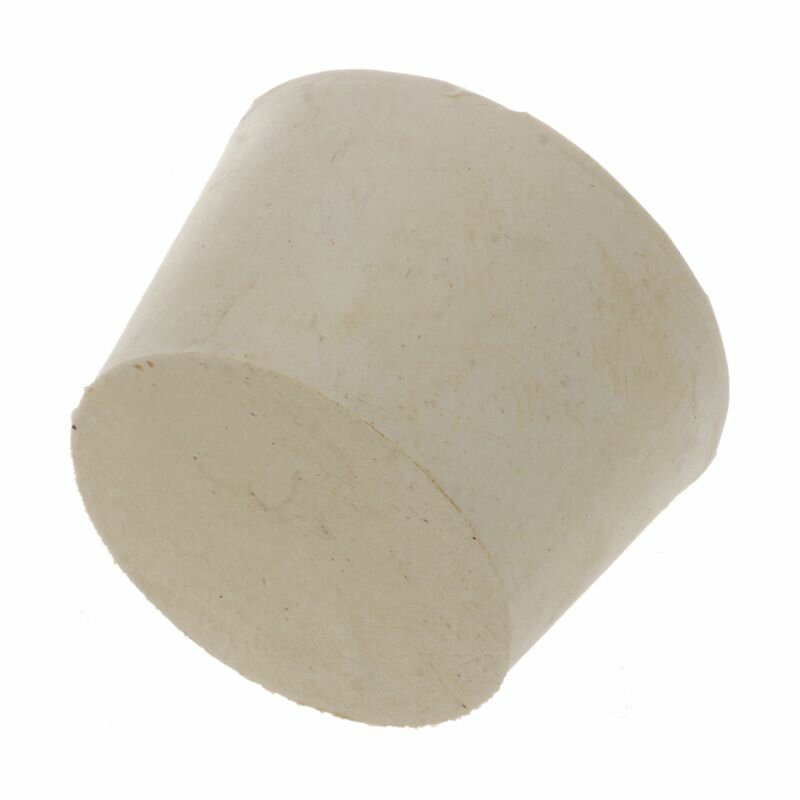 Пробка для бутыли резиновая, термостойкая конусная Белая 45 мм