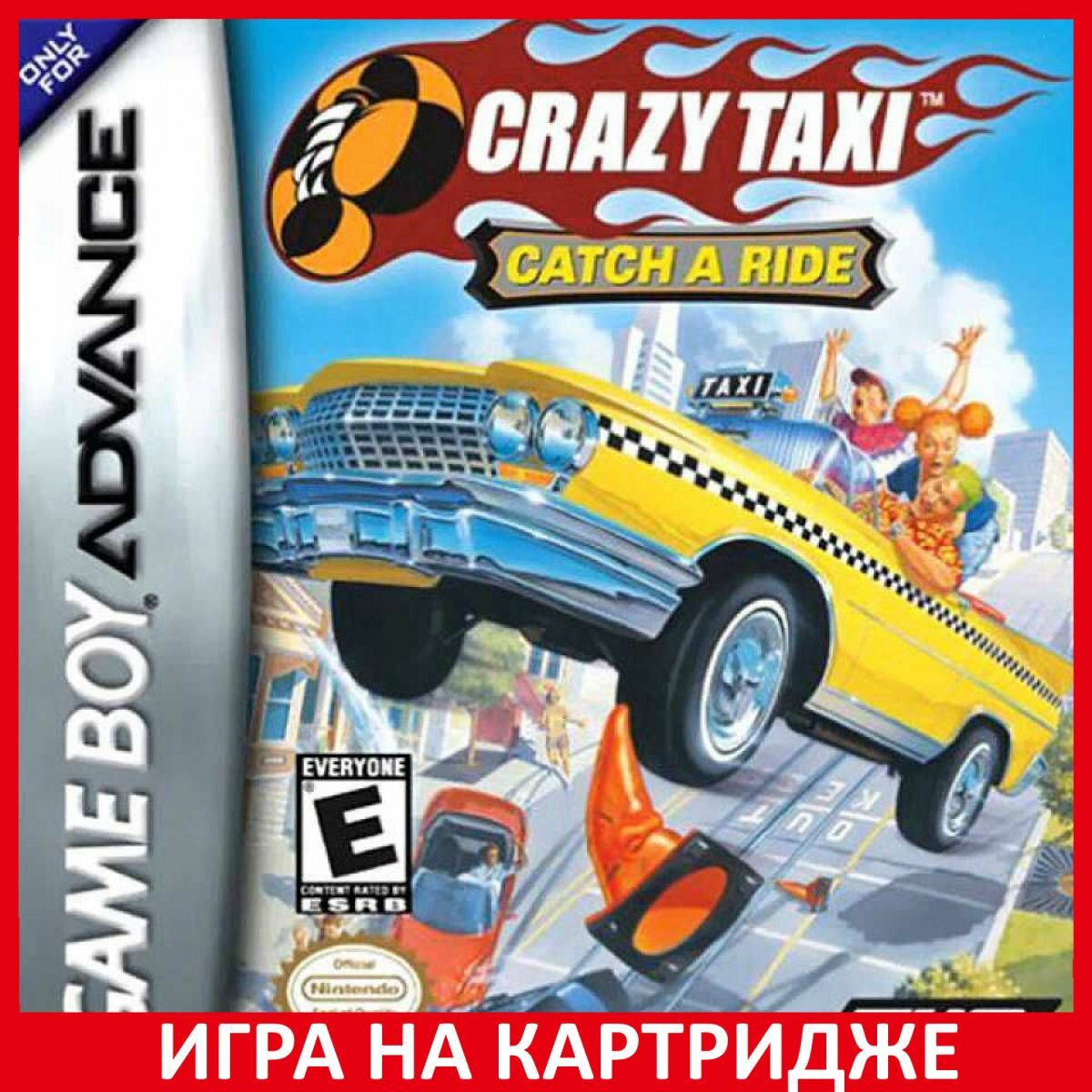 Игра Безумное такси: Лови поездку (Crazy Taxi: Catch a Ride) Русская Версия GBA Картридж на Nintendo game boy advance