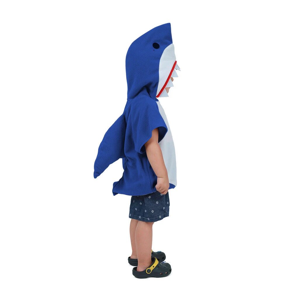 Детский флисовый костюм акула Eraspooky 1-6 лет Синий, L, BLUE SHARK