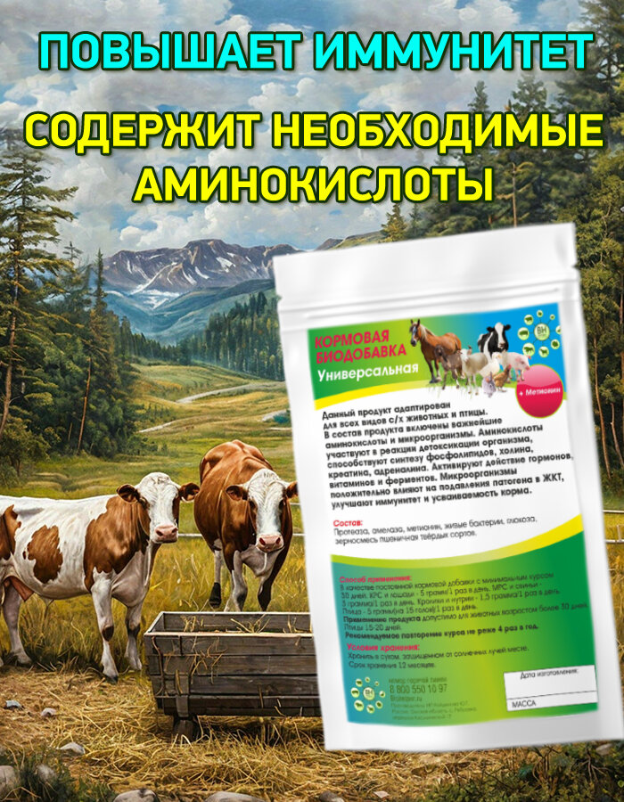 Кормовая биодобавка Универсальная (с метионином)