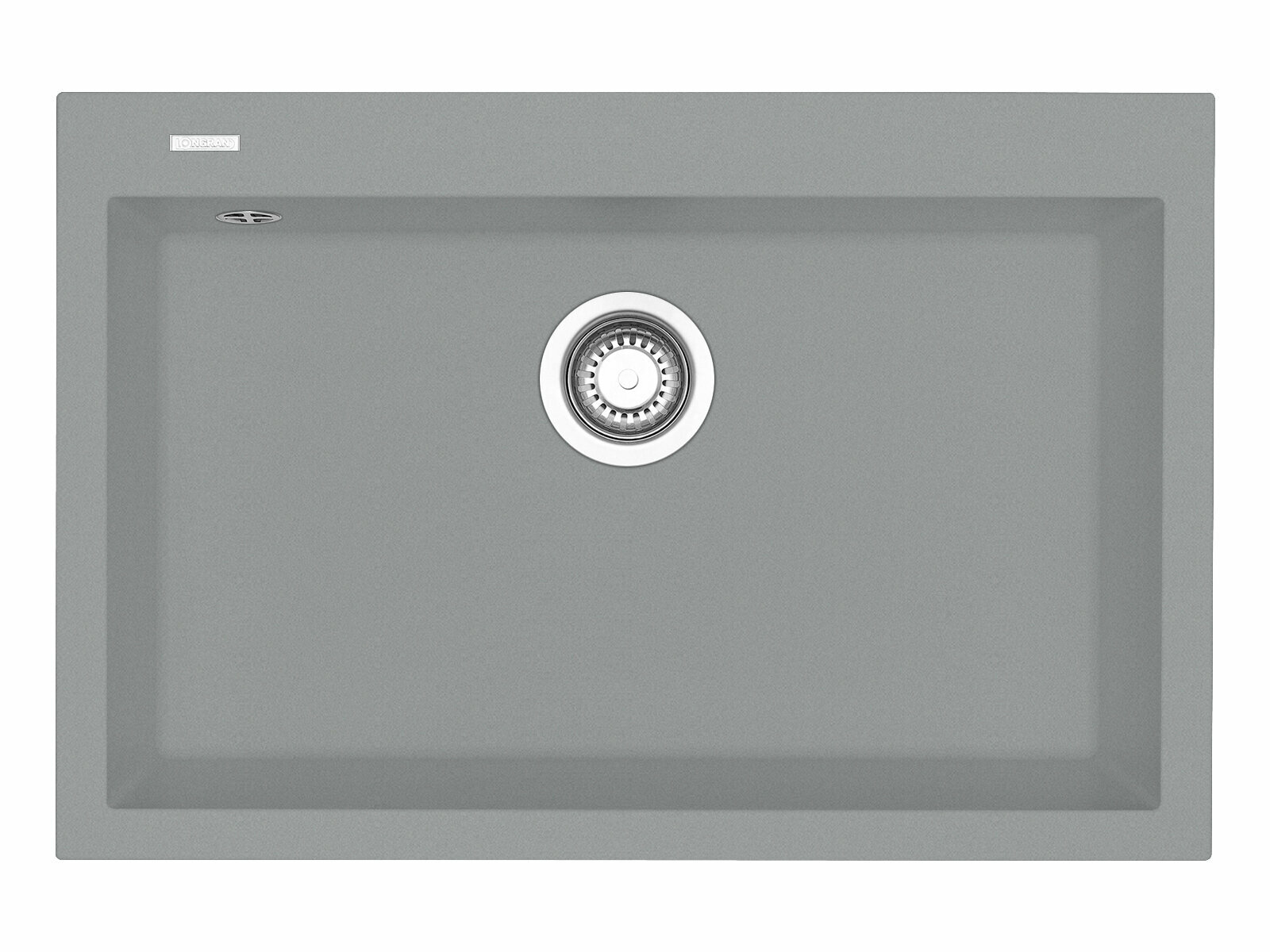 Врезная кухонная мойка "Longran" Cube CUG 760.500 гранит Lonstone крома