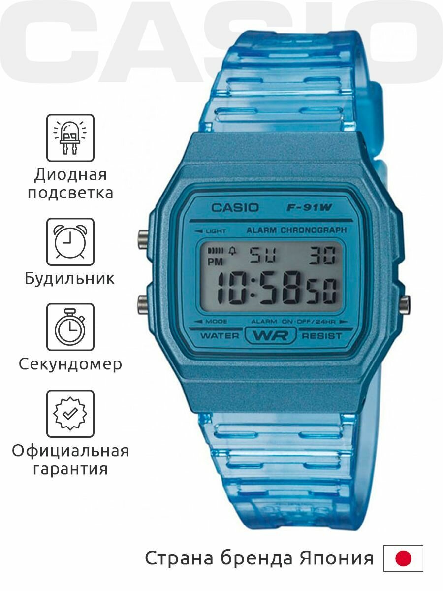 Наручные часы CASIO Vintage, серый/голубой