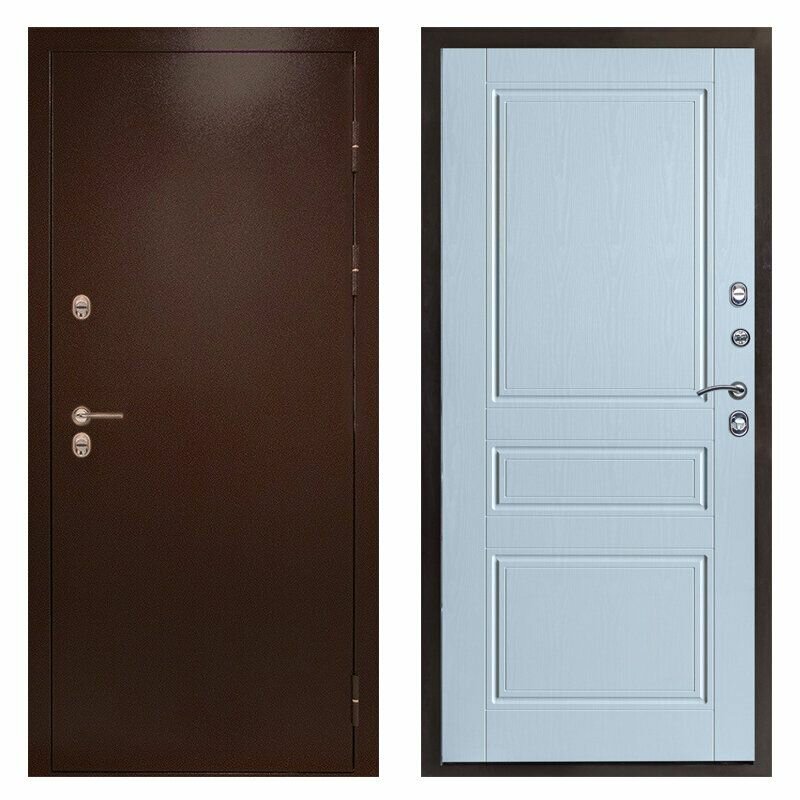 Дверь входная металлическая с терморазрывом Сибирь 3К Классика белое дерево Paputin's Doors 960 х 2050 мм Левая