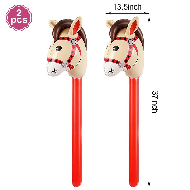 Надувные шары головы лошади 2 шт, EsenTroye Красный, 2pcs