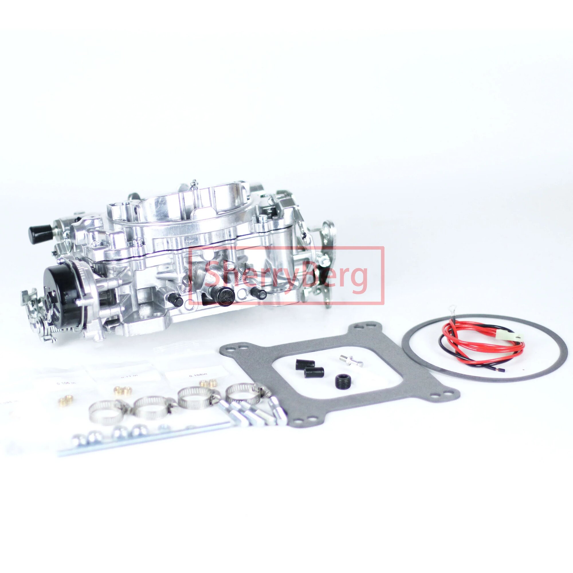 Карбюратор SherryBerg Rep Edelbrock 1406 4BBL 600CFM с электрическим дроссельным механизмом, хромированный карбюратор со стеклом, Vegaser, карбюратор