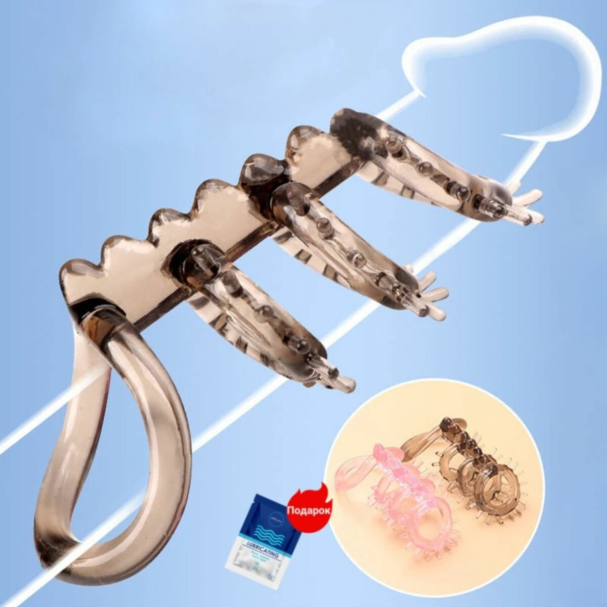 Эрекционное кольцо для поддержания эрекции, Многофункциональное кольцо для пениса предотвращения фимоза.