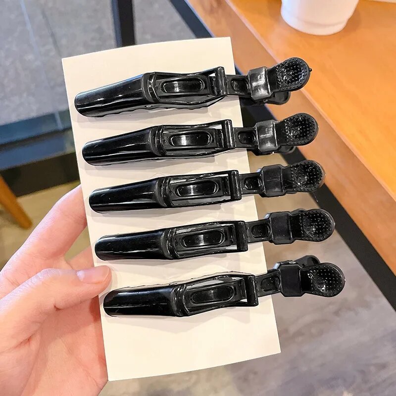 Профессиональные заколки для волос из кожи 5 шт. Black