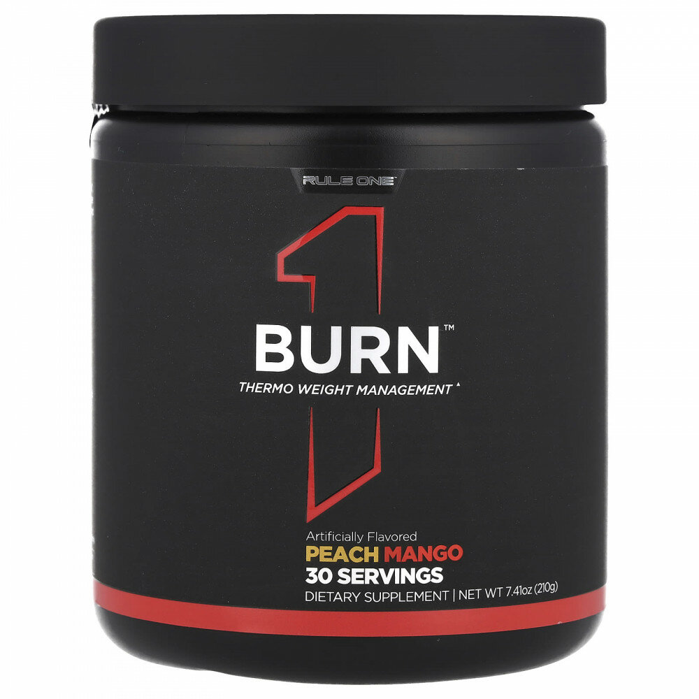 Rule One Proteins, Burn ™, Thermo Weight Management, персик и манго, 210 г (7,41 унции)