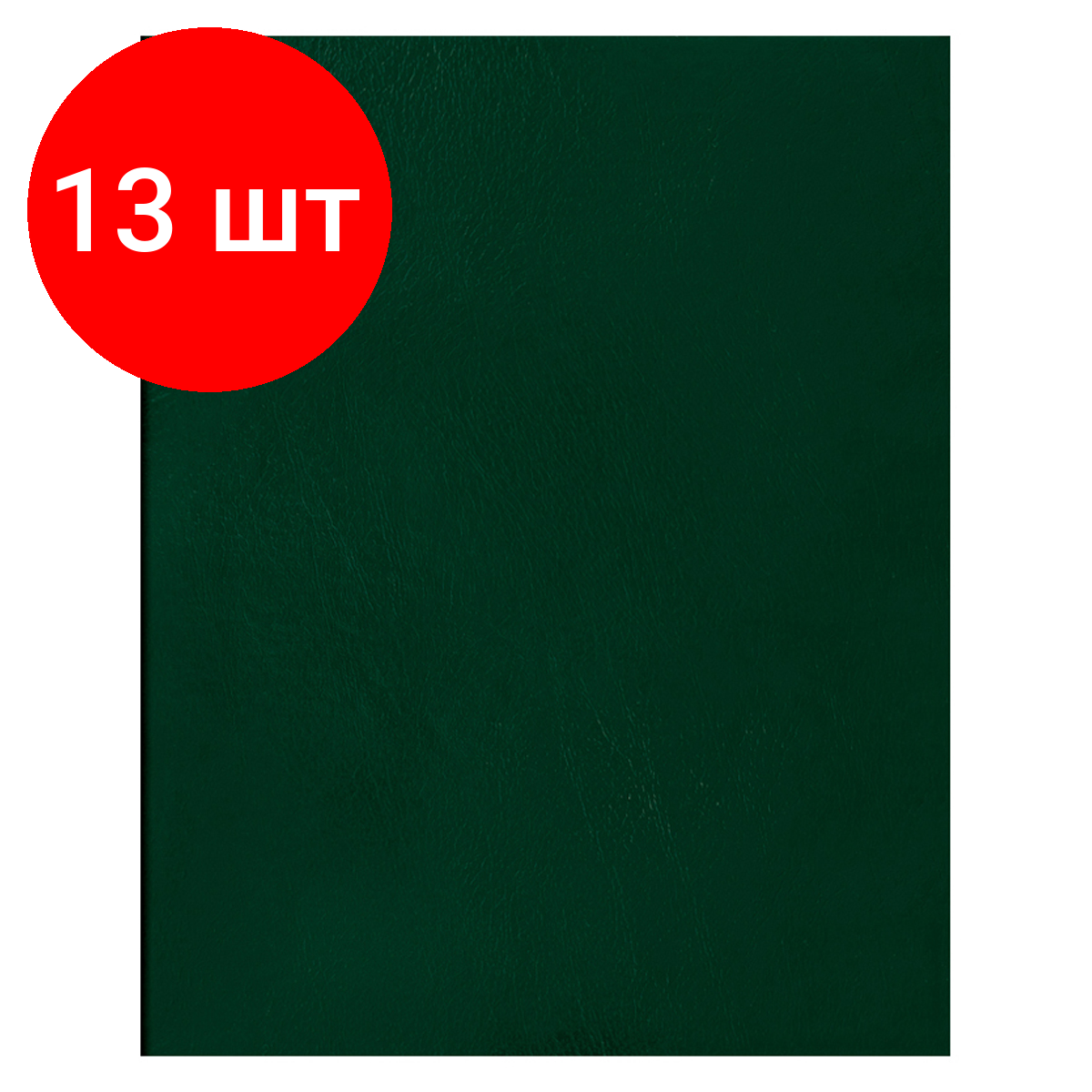 Комплект 13 шт, Тетрадь 80л, А4 клетка BG, бумвинил, зеленый