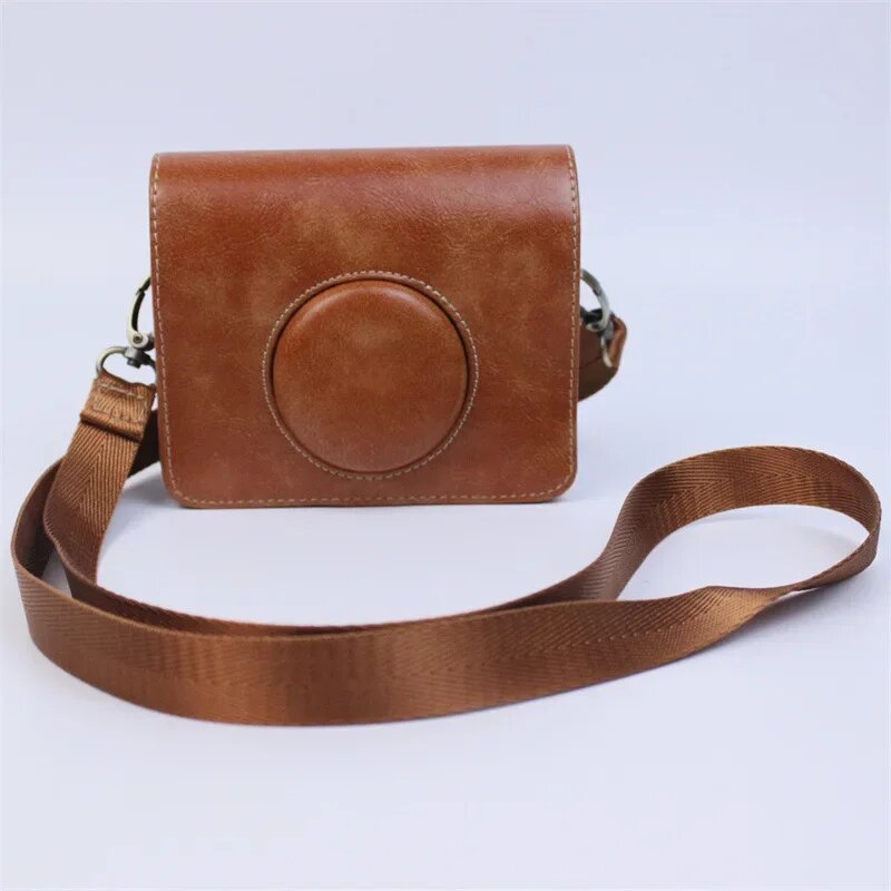 Кожаный чехол для фотоаппарата Fujifilm Instax Mini EVO, Brown