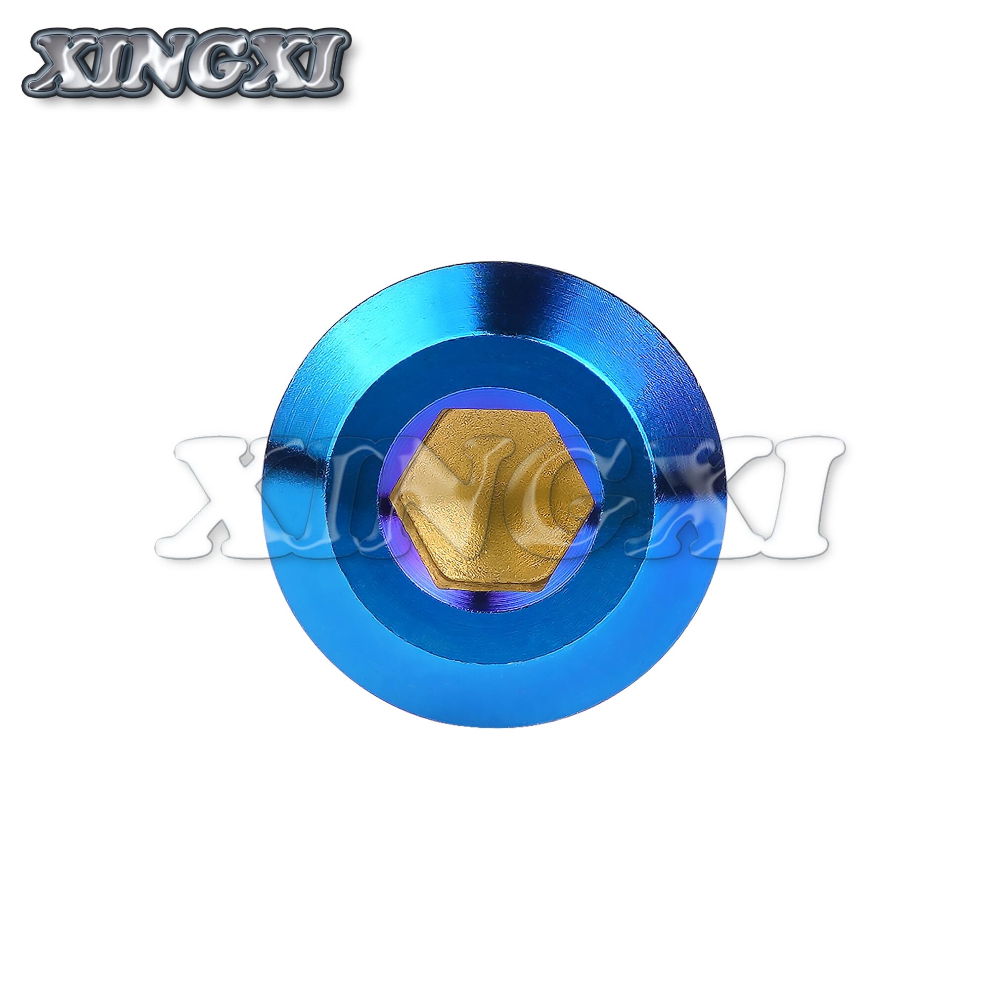 Xingxi титановые болты M6/M8 для тормозов велосипедов и мотоциклов М6, Burn blue, 15mm