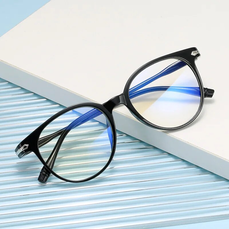 Двухцветные очки "кошачий глаз" с защитой от синего света Black1