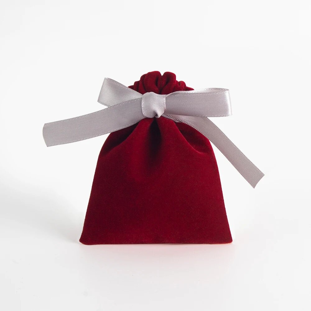 Бархатные подарочные сумки Weikende 10 шт. 10x12cm, style 6