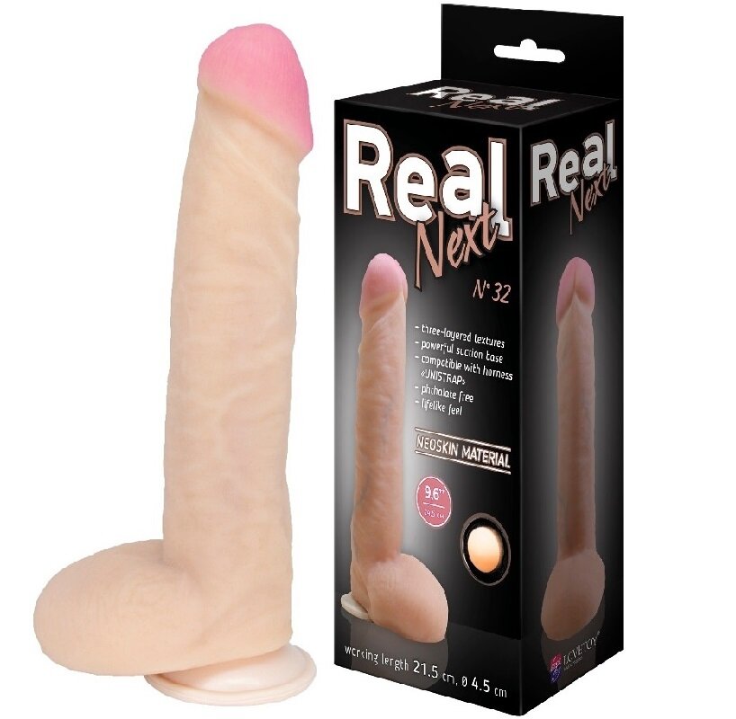 Фаллоимитатор на присоске REAL Next , неоскин, 21.5 * 4.5 см, реалистичный, водонепроницаемый