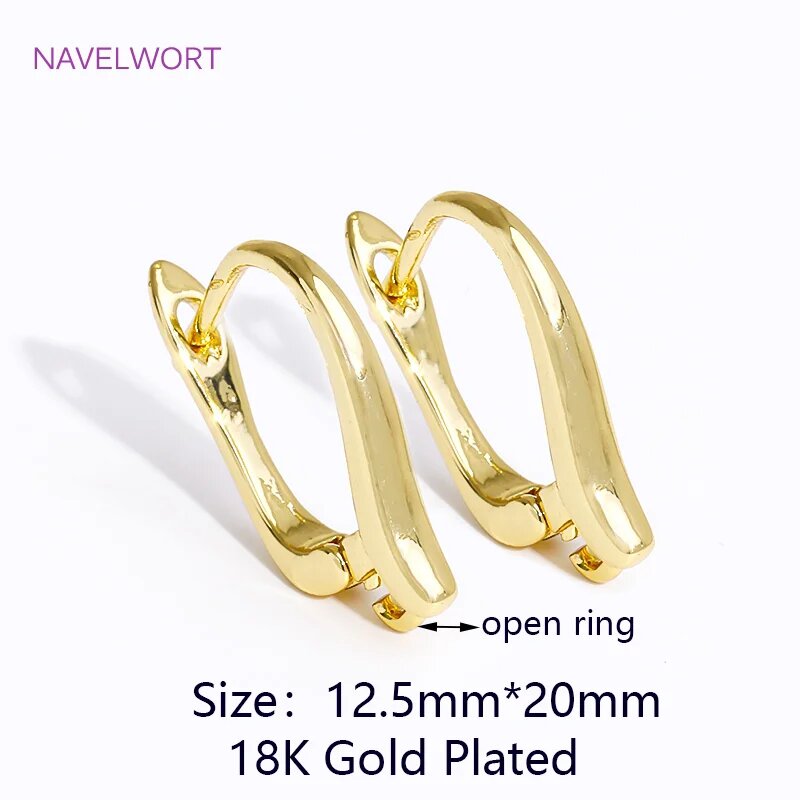 Серьги-кольца 18K Gold Plated, 12.5mm*20mm