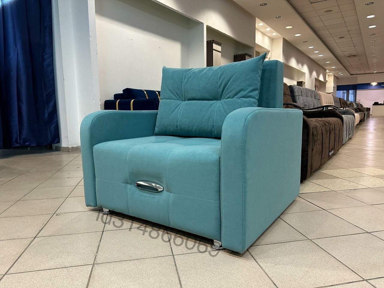 Кресло раскладное Малютка бырюзовый