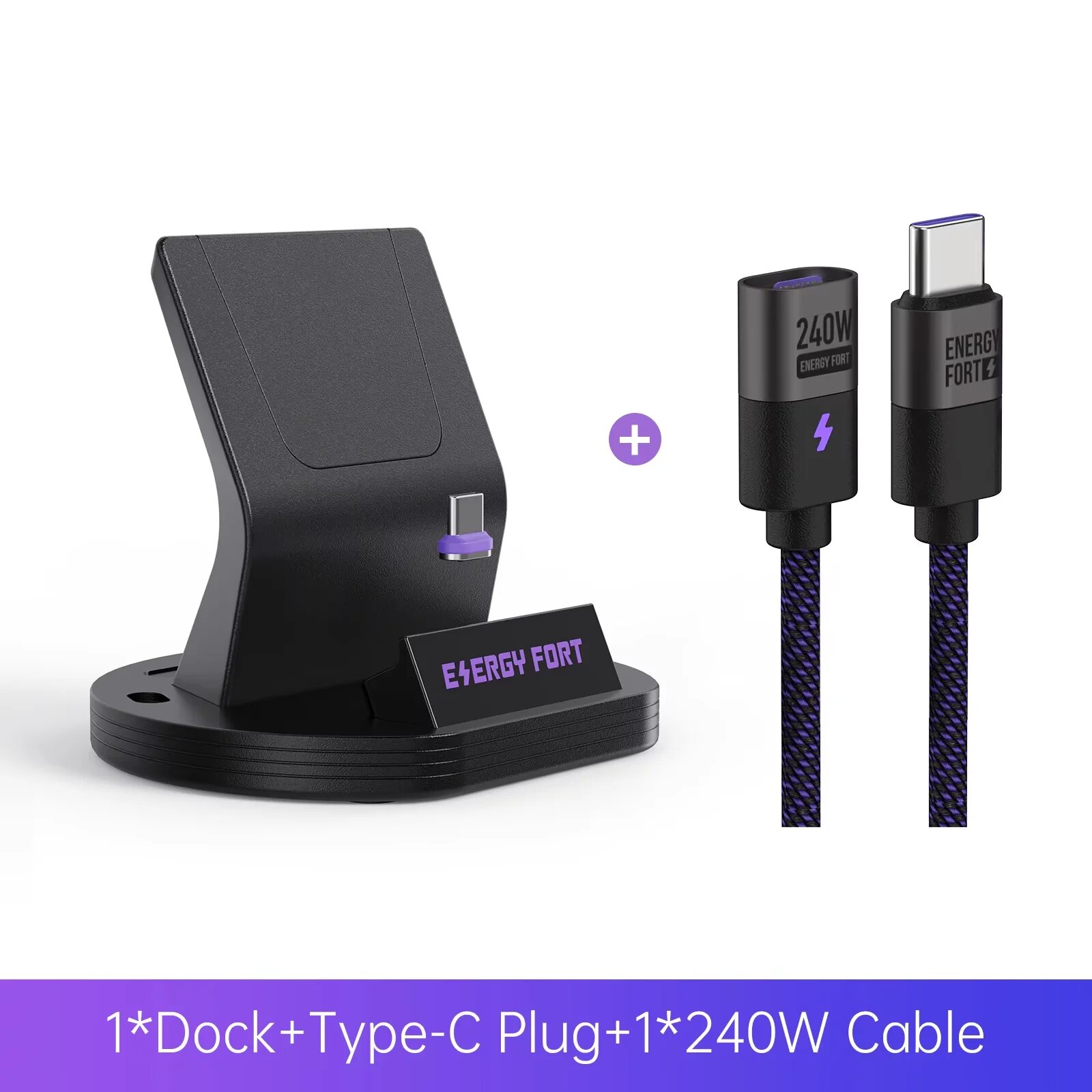 Док-станция Energy Fort 240W Type-C, Black set 1