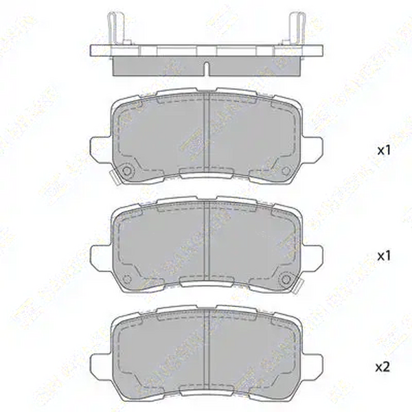 HI-Q SP4135 sp4135 колодки дисковые передние\ Honda (Хонда) pilot, acura mdx 16