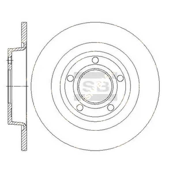 HI-Q SD4427 диск тормозной задний\ Mazda (Мазда) 3 / 5 1.8 / 2.0cd 03