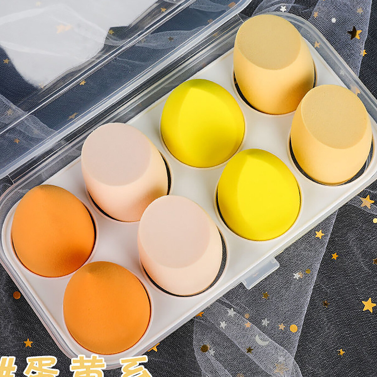 Beauty Egg, слоеная губка для макияжа, желтая, 1 шт