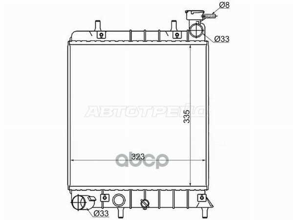 Радиатор Hyundai Accent 99-12 / ТагАЗ Accent 99-12 Sat арт. SG-HY0002-MT-R