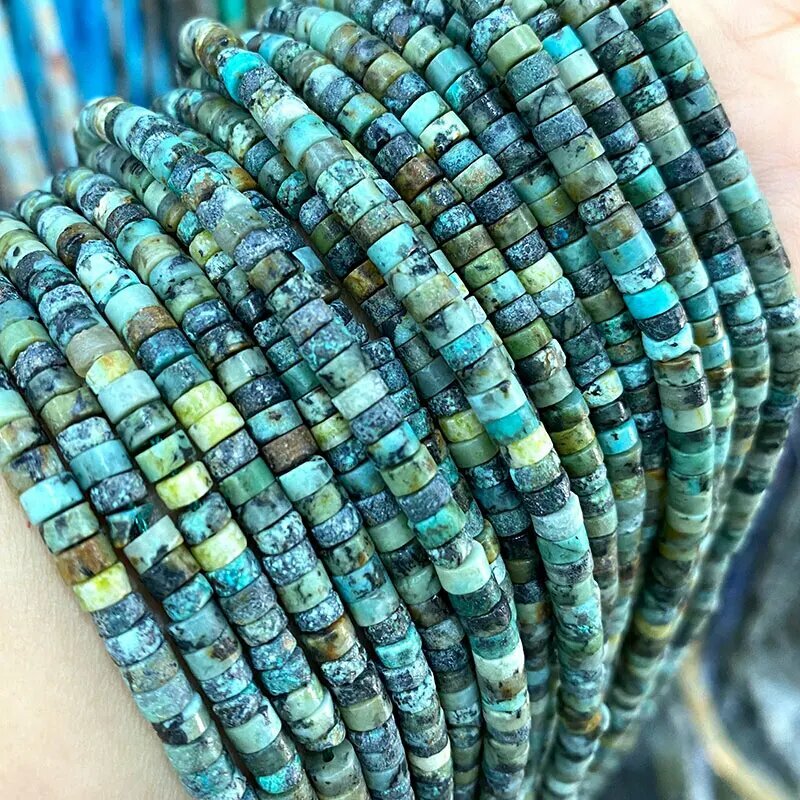 Бирюзовые бусины Rondelle LUOMAN XIARI 2*4 мм 150 шт