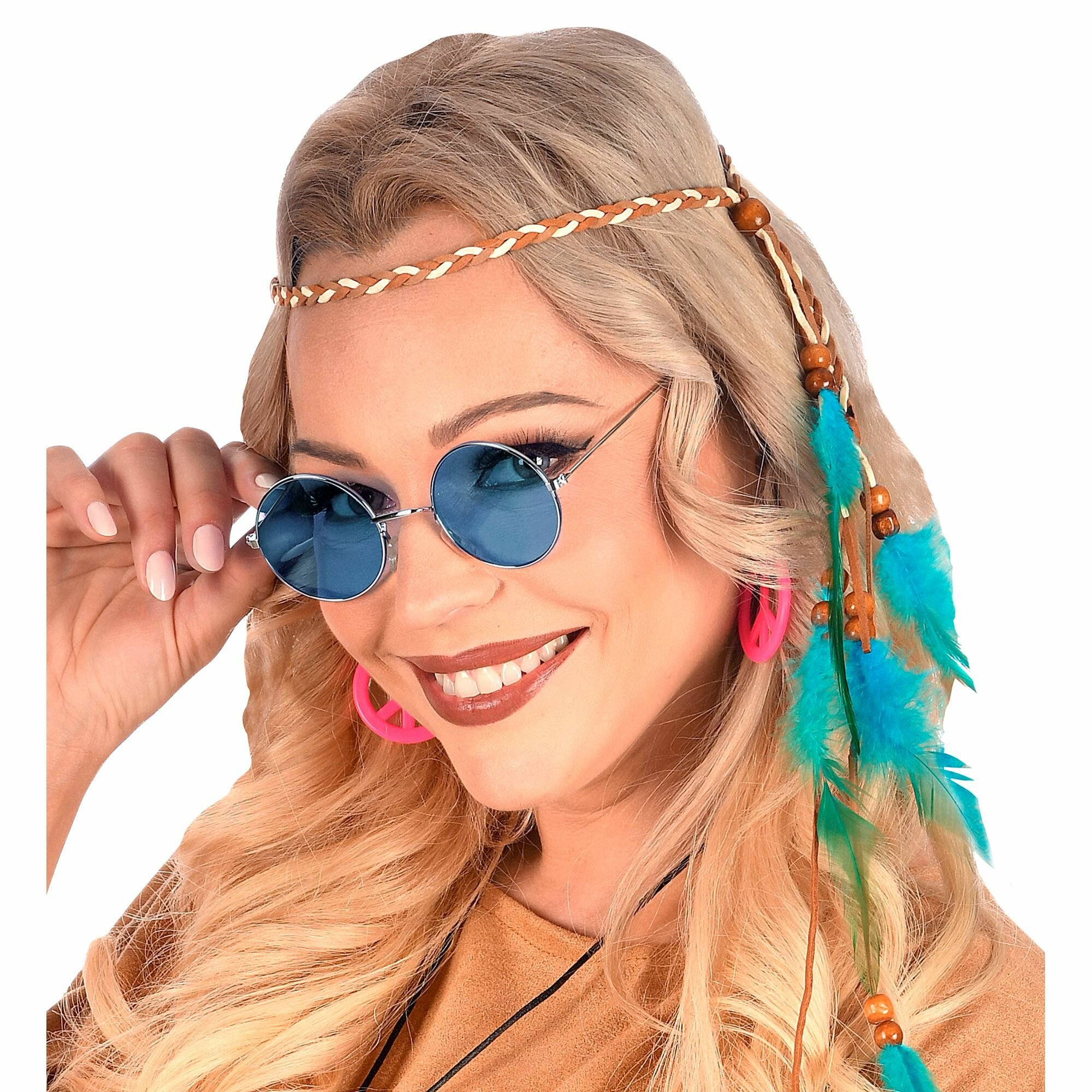 Очки Хиппи голубые