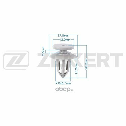 Клипса крепёжная General Motors Opel (миним. кол-во заказа 10 шт) ZEKKERT be3725