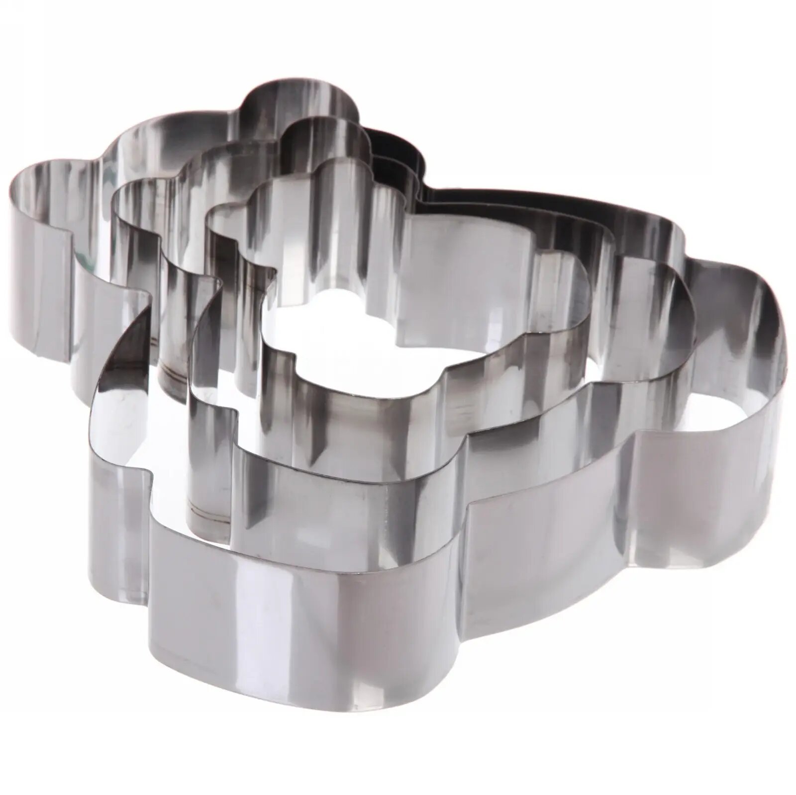 Набор форм для выпечки «Мишка», 3шт, нержавеющая сталь, размеры 20/15/10 см