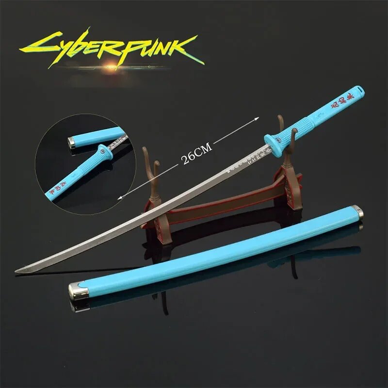 Металлическая катана Cyberpunk 26 см, цвет D Style