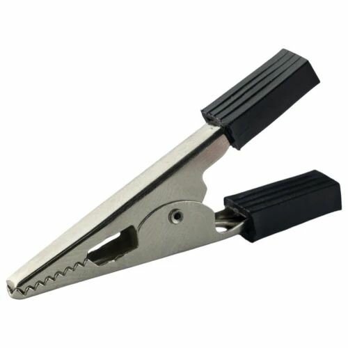 Зажим крокодил для проводов 5A 48мм (Черный) - 10шт