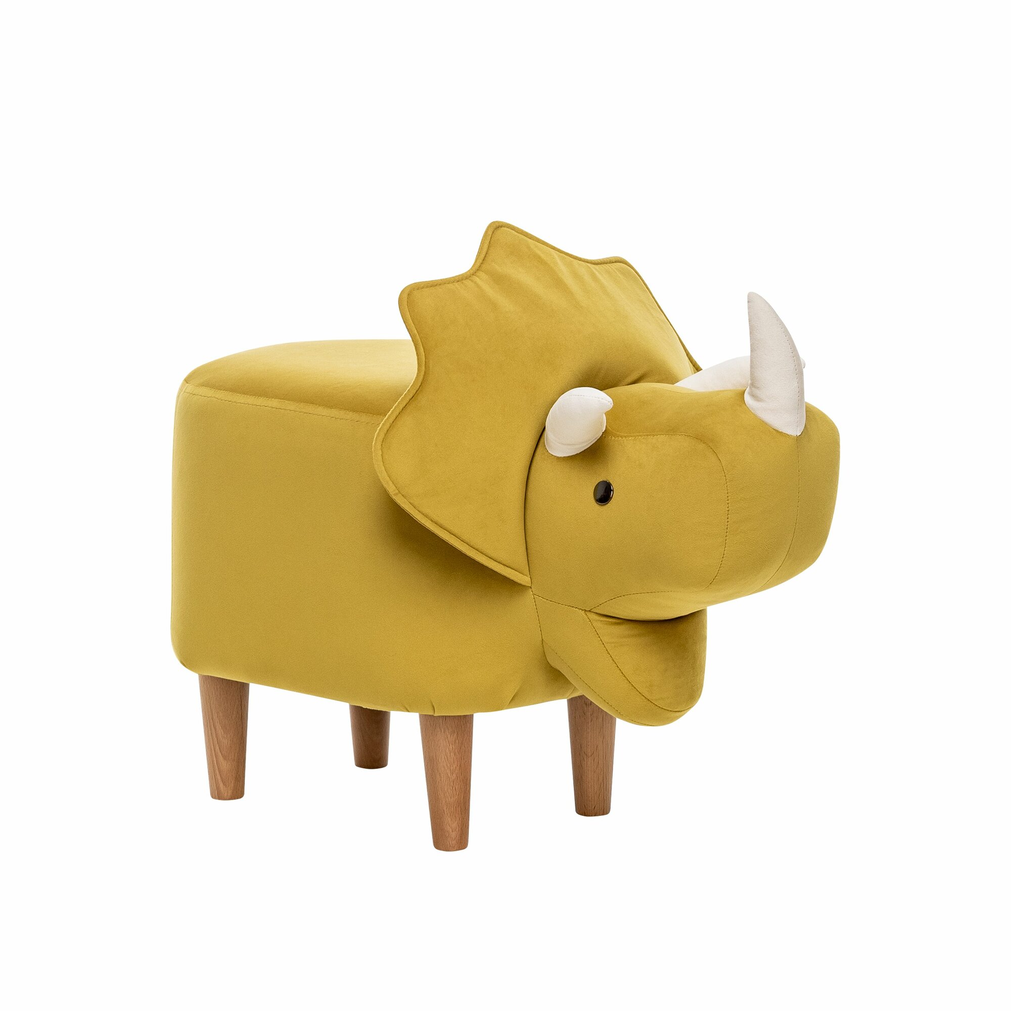 Пуф Leset Dino COMBI Бук/Ткань V28/Ткань V01 белый Размеры: Высота 430мм Глубина 650мм Ширина 340мм