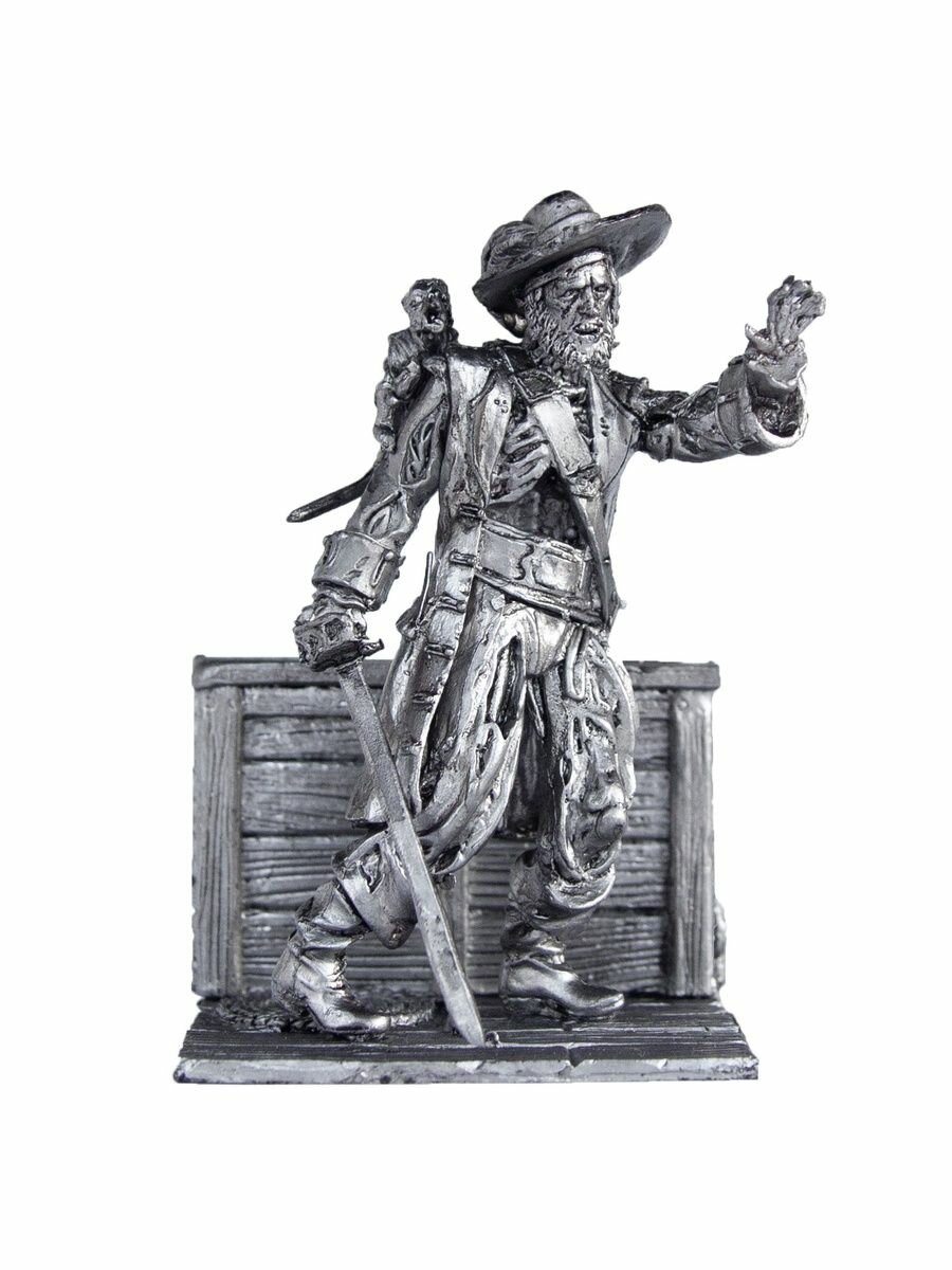 Оловянная фигурка Пират Морской Черт 54 мм масштаб (6-7 см высота) Коллекционный солдатик из олова