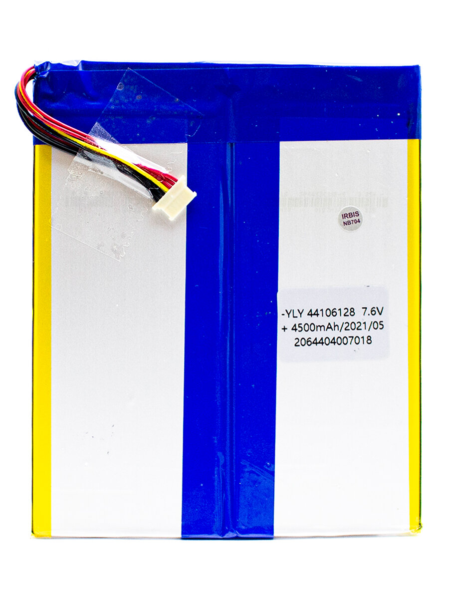 Аккумулятор YLY 44106128 для ноутбуков Irbis NB702, NB703, NB704, 7.6V 4500mAh Li-Polymer