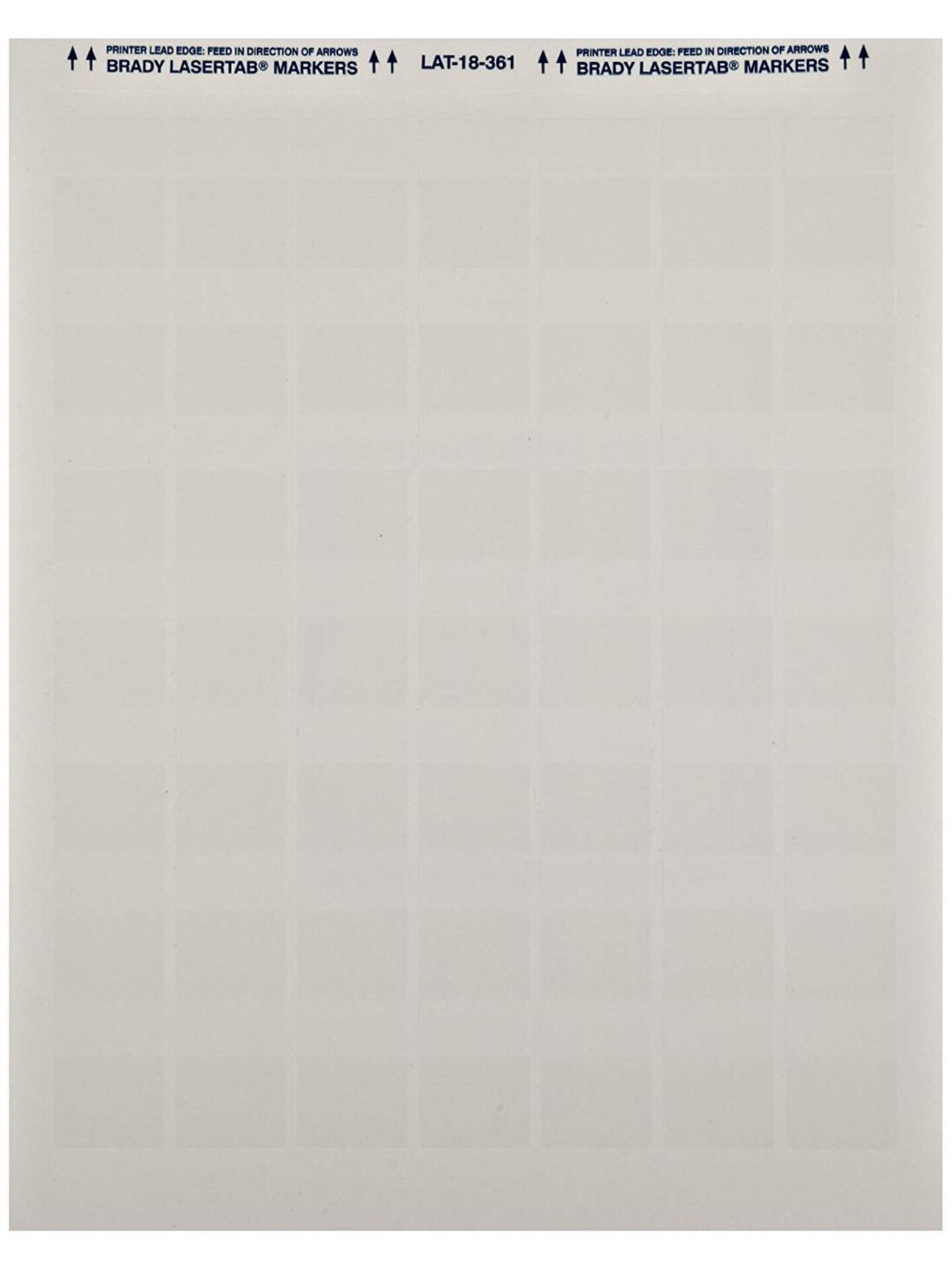 Этикетки Brady LAT-18-361-2.5, самоламинирующийся полиэстер B-361, 25.40×33.78 мм, 2548 шт.