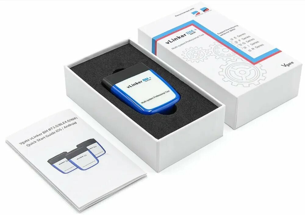 Автомобильный диагностический сканер Vgate vLinker BM + ELM327 V2.2 wifi для BMW OBD 2