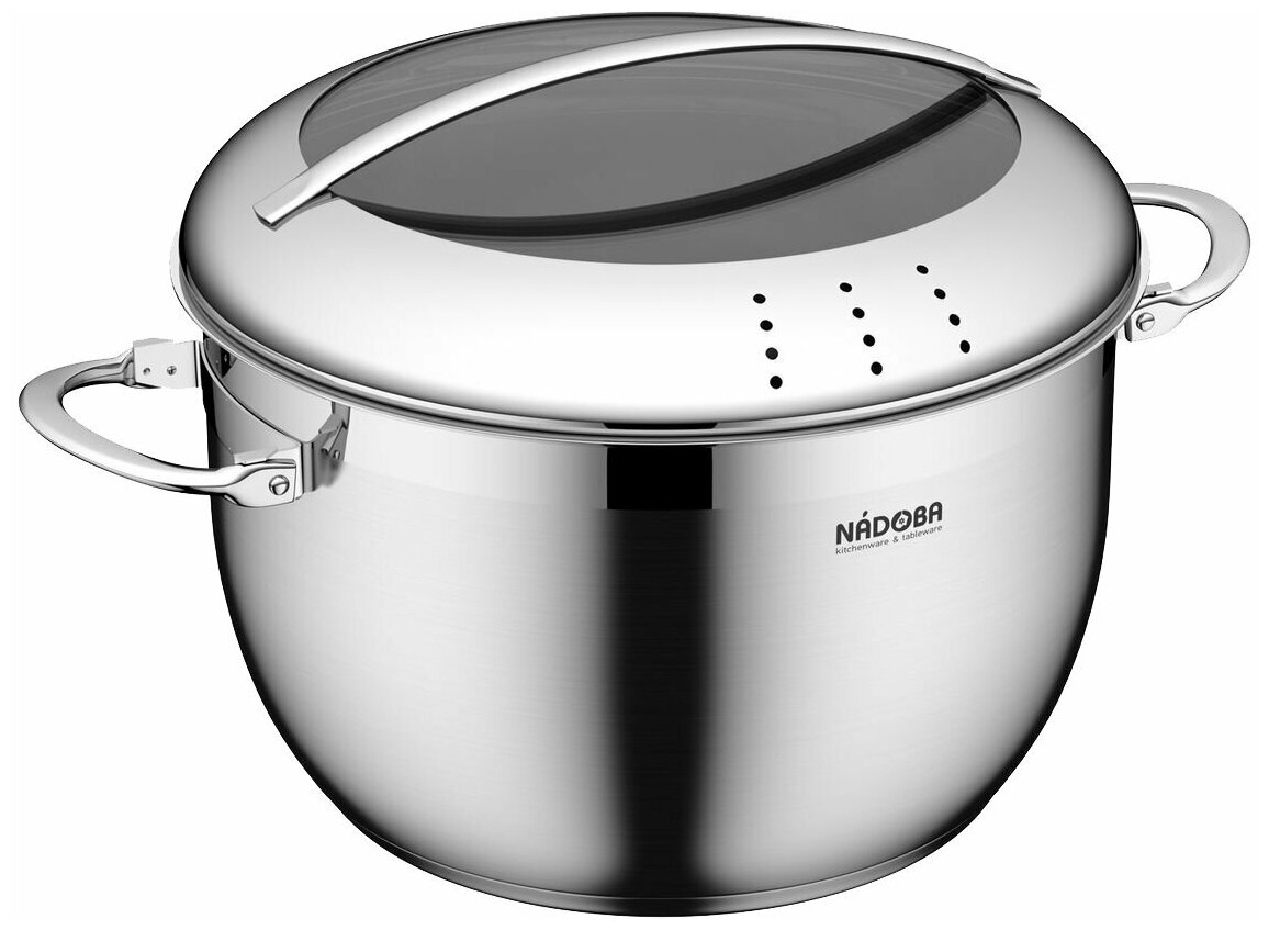 Кастрюля со стеклянной крышкой, 24 см/5,4 л, NADOBA, серия MARUSKA