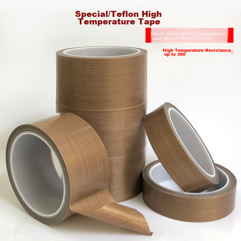 Elifo High-Temperature Resistant 300°C Teflon Tape, Heat-Insulating And Insulating Tape, Sealing Machine Vacuum Machine, 0.13mm Thick * 50mm Wide * 10m Long, 1 Roll