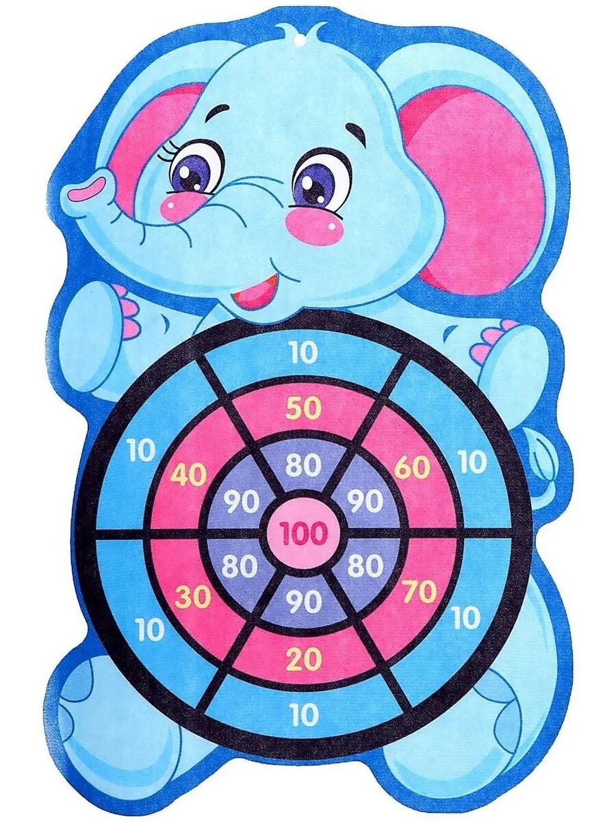 Дартс детский, 3 шарика на липучках, крючок