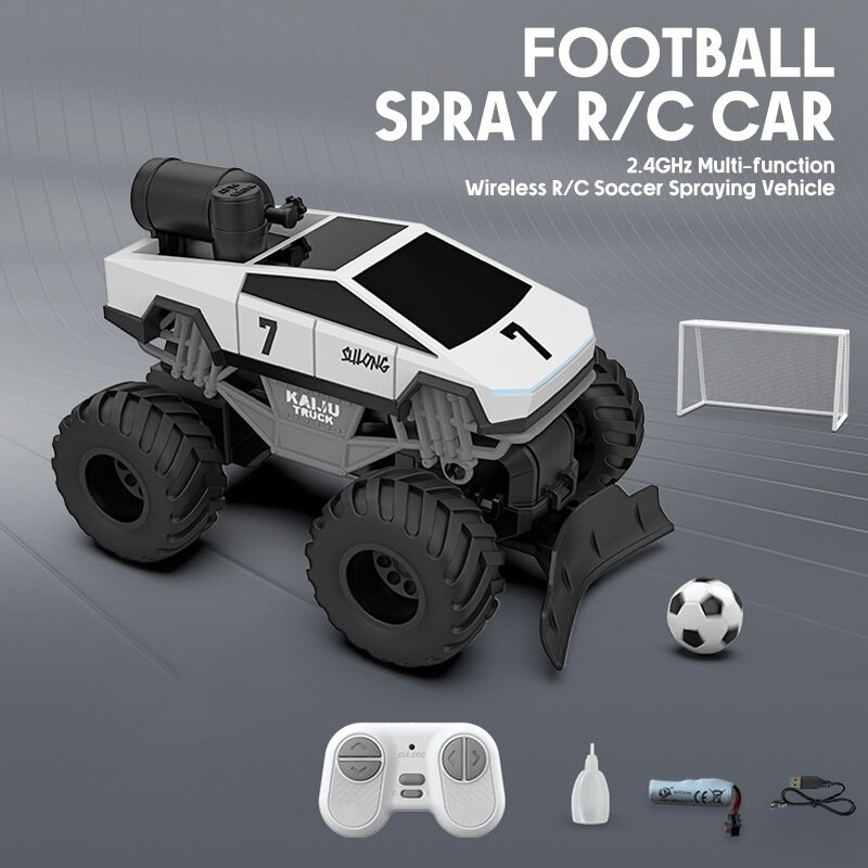 Радиоуправляемая машинка-футболистка 2.4G 1:24 с подсветкой, беспроводной пульт дистанционного управления, внедорожная игра с футбольными воротами, игрушка для вечеринок, для мальчиков, на Рождество.