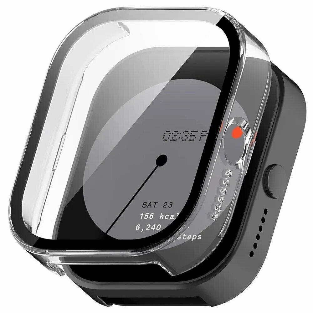 Чехол из закаленного стекла со встроенным защитным экраном для CMF BY NOTHING Watch Pro (D395)