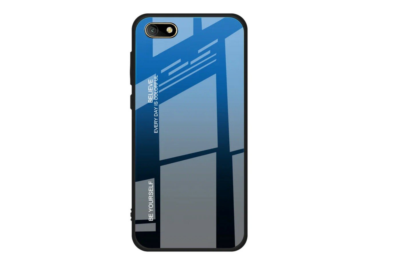 Чехол-бампер MyPads для iPhone 6 plus/ 6S plus 5.5 стеклянныйс эффектом градиент Синий