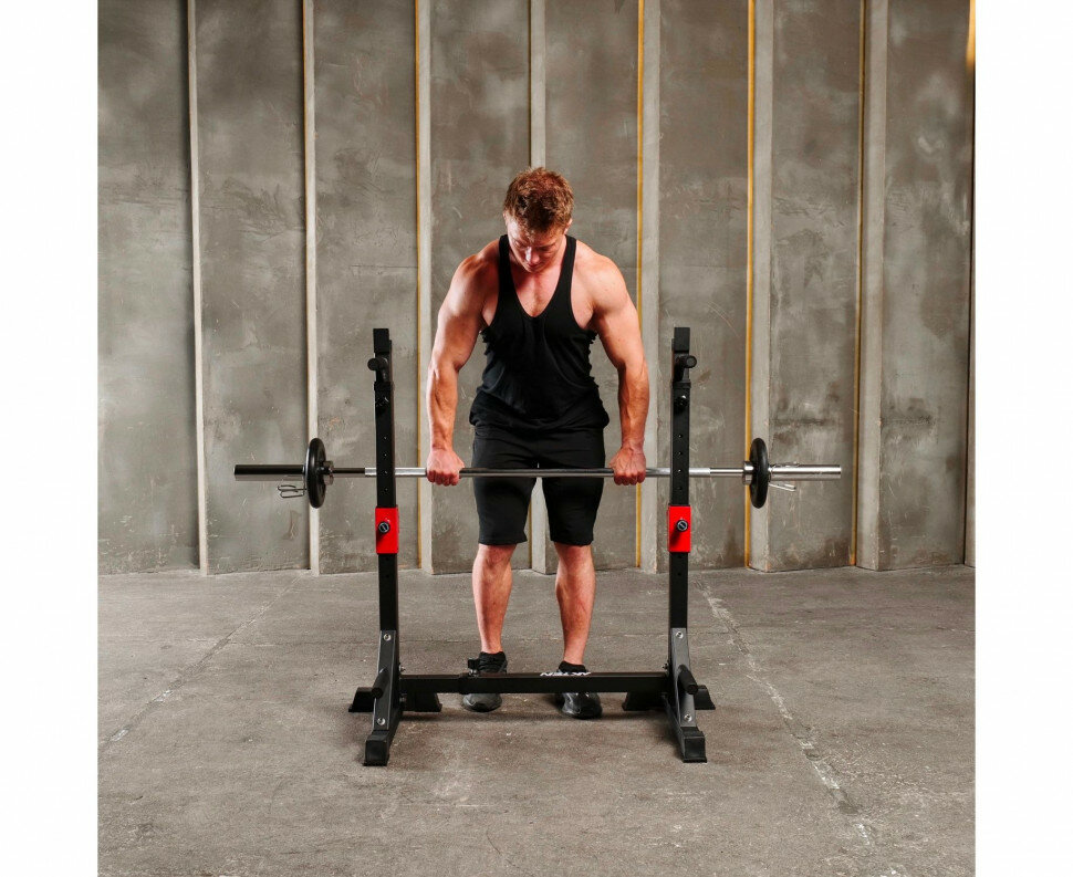 Стойка под штангу DFC AKYEN, с брусьями, 3 в 1, нагрузка до 385 кг